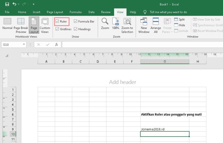 √ Cara Menampilkan Ruler di Excel 2010, 2016, 2019 - Jcinema2018.id